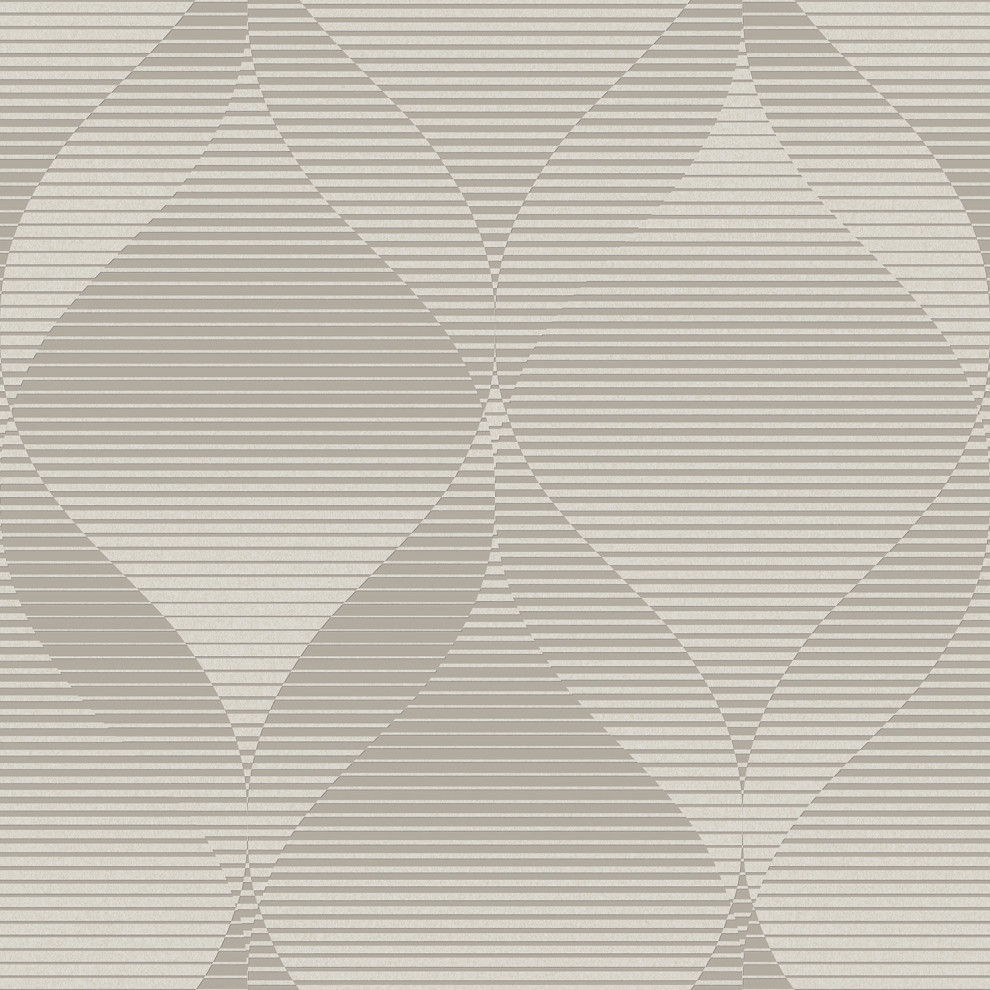 3D Swirl Geometric Wallpaper, Sample - Contemporary - Wallpaper - by ...