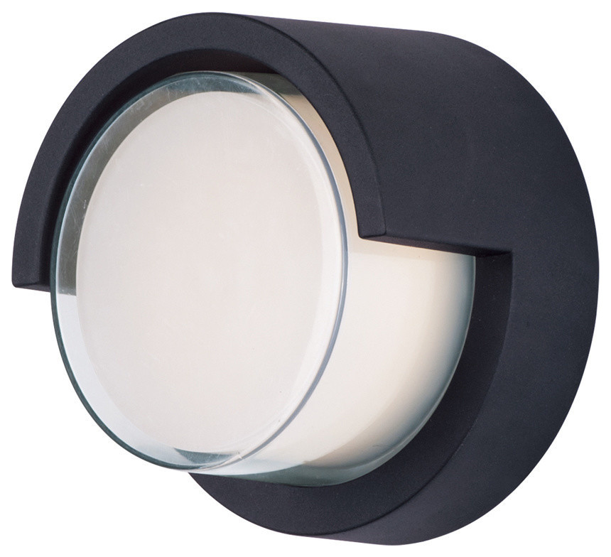 Eyebrow LED 1 Light Wall Mount, Black - Transitional - Outdoor Wall ...