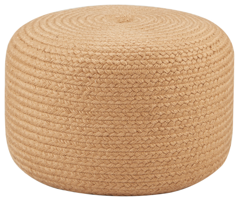 Jaipur Living Santa Rosa Indoor/Outdoor Solid Cylinder Pouf - Farmhouse - Floor Pillows And ...