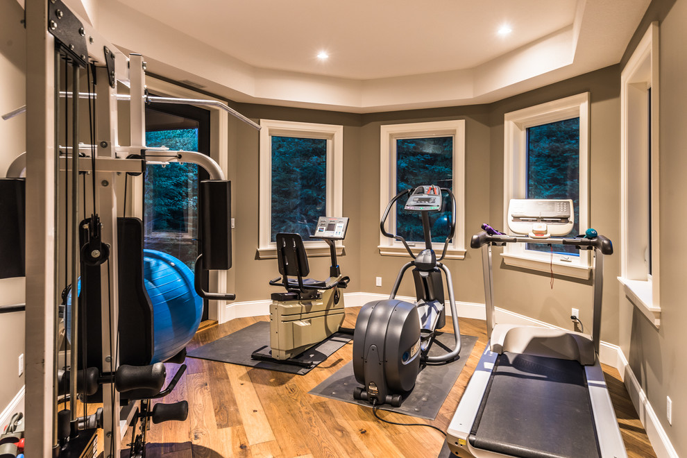 Creekside Custom Home - Rustic - Home Gym - by Alair Homes Nanaimo
