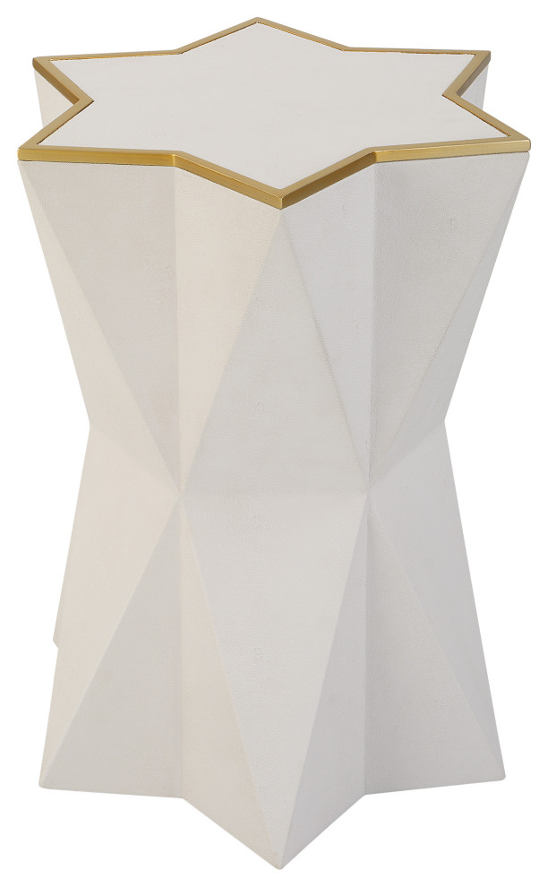 Uttermost Capella White Accent Table - Contemporary - Side Tables And ...