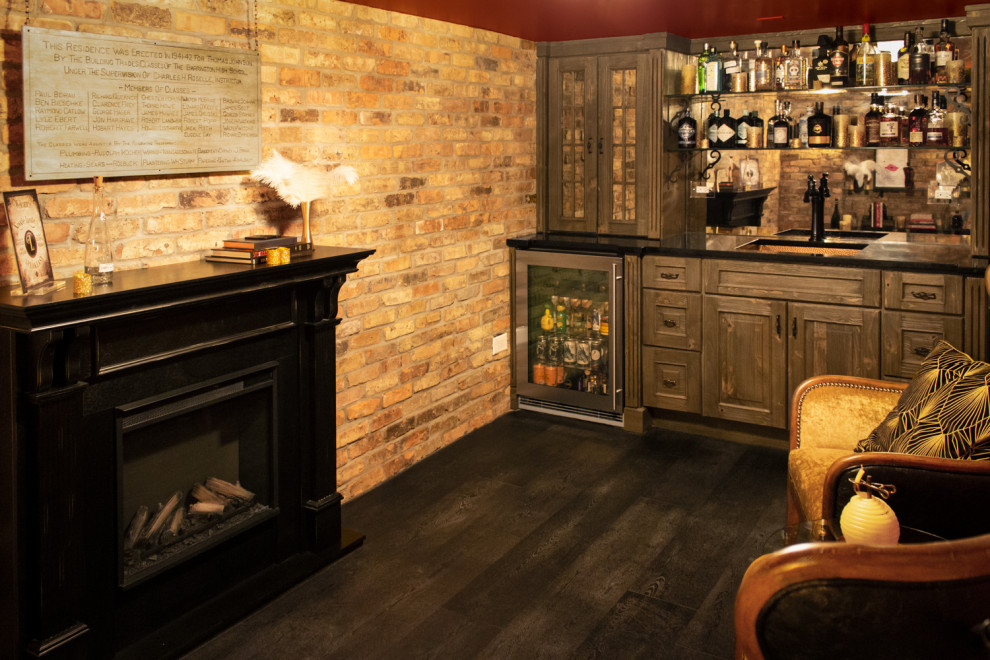 Secret Basement Speakeasy in Barrington - Transitional - Basement ...