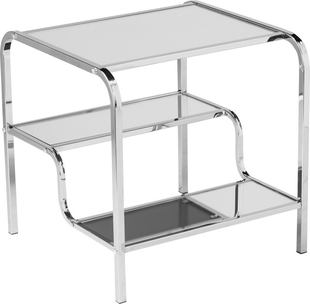 Vynnia Mirrored Side Table - Contemporary - Side Tables And End Tables ...