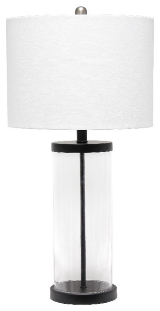 Elegant Designs Enclosed Glass Table Lamp Black - Transitional - Table ...