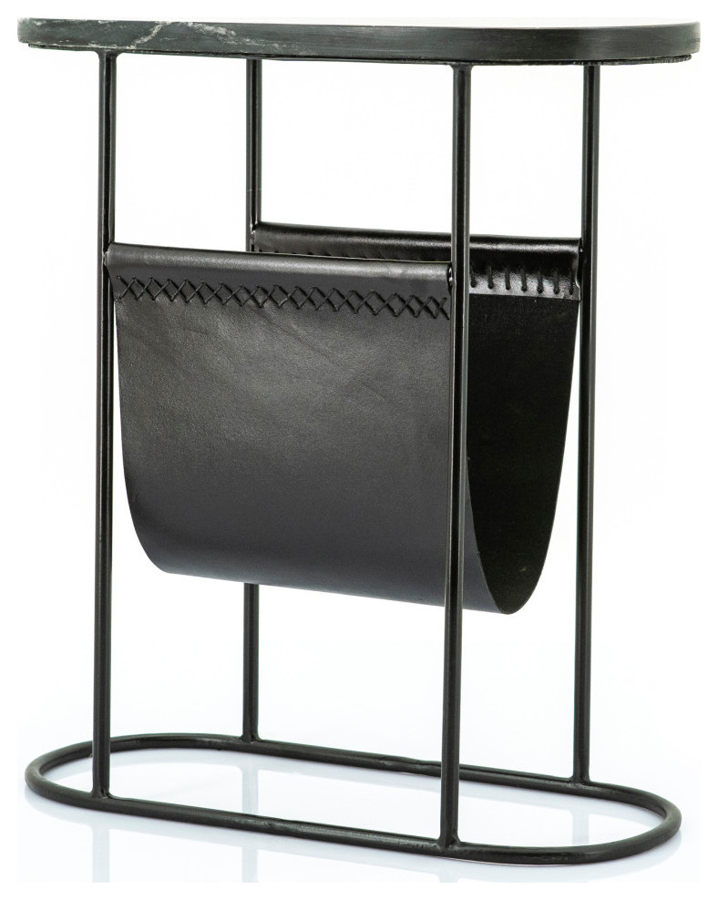 Black Magazine Rack End Table | By-Boo Daily - Industrial - Magazine ...