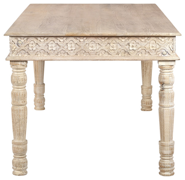 Wiley Carved Dining Table, 72" W - French Country - Dining Tables - by ...