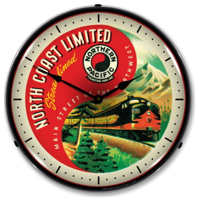1603639 Northern Pacific Clock - Rustic - Wall Clocks - by VirVentures ...
