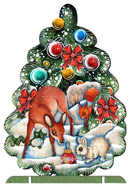 Forest Friends Tree Free Standing Garden Decor - Rustic - Outdoor ...