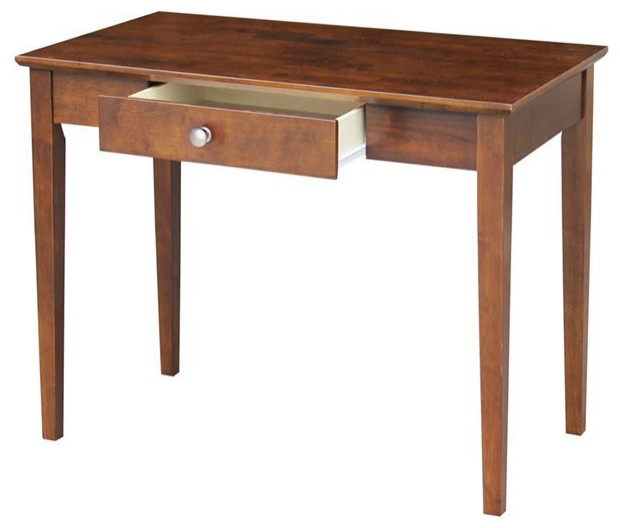 International Concepts 1 Drawer Writing Desk in Espresso - Transitional ...