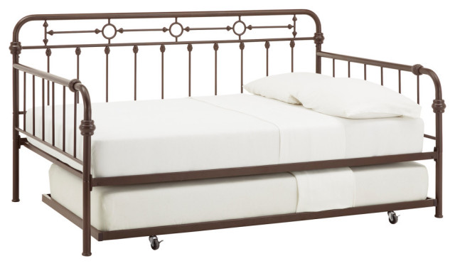 Lacey Antique Dark Bronze Metal Daybed - Traditional - Daybeds - by ...