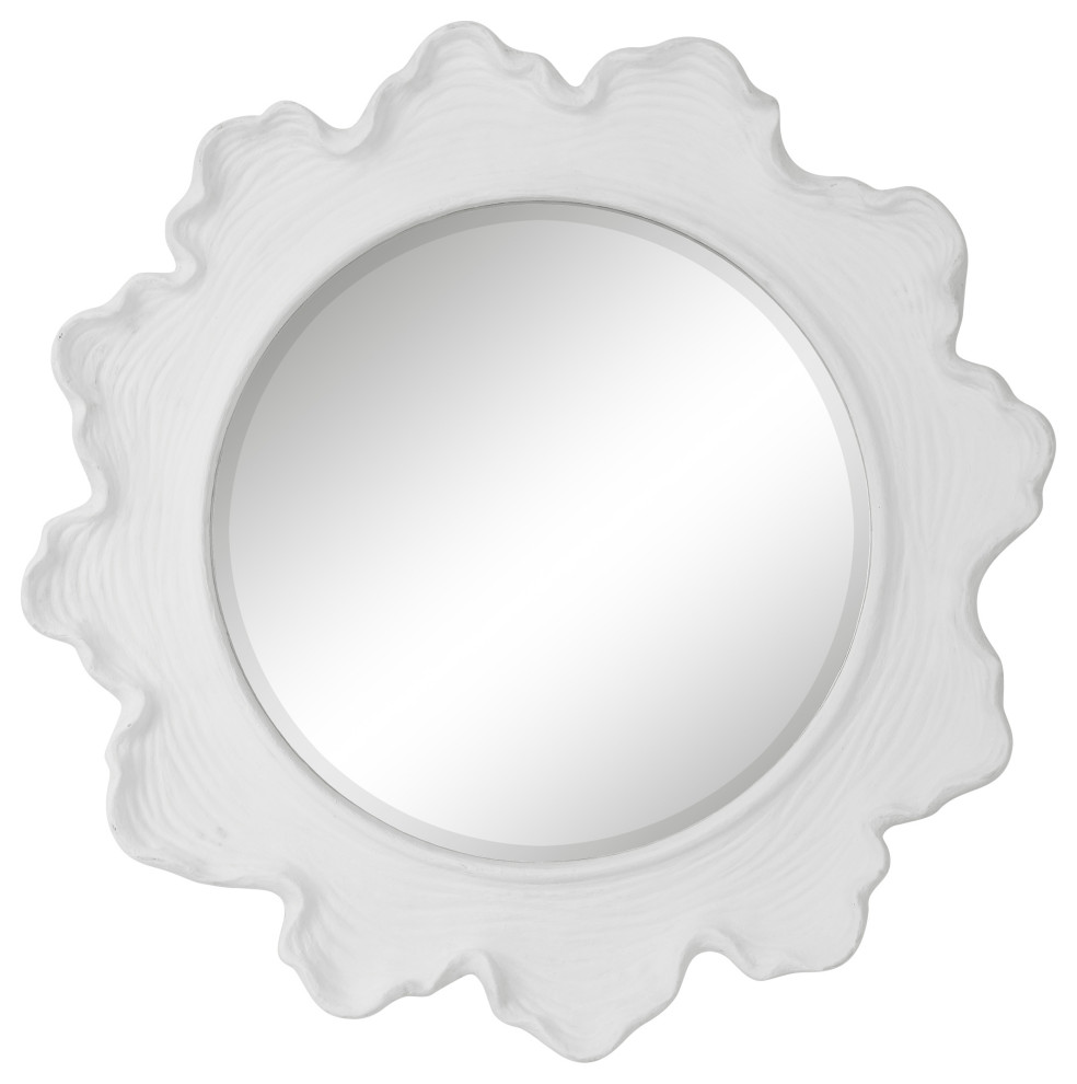 Sea Coral White Round Mirror - Transitional - Wall Mirrors - by Ownax ...