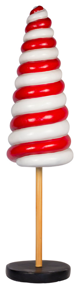 Mini Red And White Peppermint Candy Cone Tree - Contemporary - Holiday ...