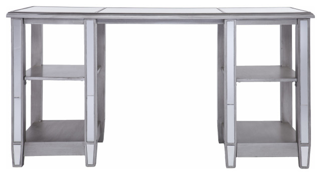 Matte Silver Mirrored Desk - Contemporary - Desks And Hutches - by ...