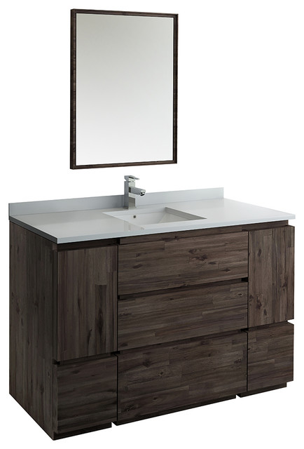 Fresca Formosa 54" Floor Standing Modern Bathroom Vanity With Mirror ...