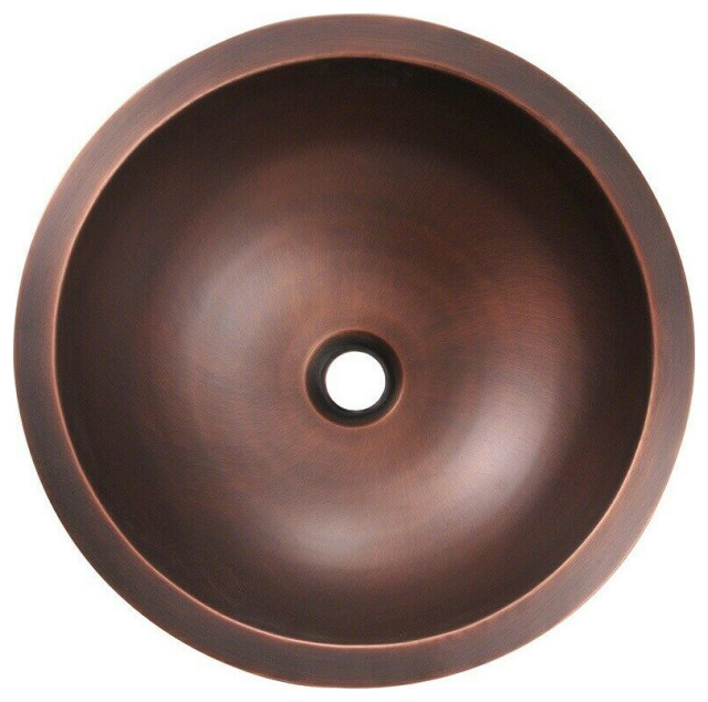 Single Bowl Copper Bathroom Sink - Traditional - Bathroom Sinks - by ...