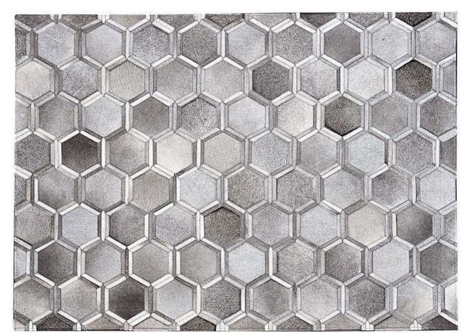 Poshrug Grey Concentric Circle Pattern Rug, 6x9 - Contemporary - Area ...