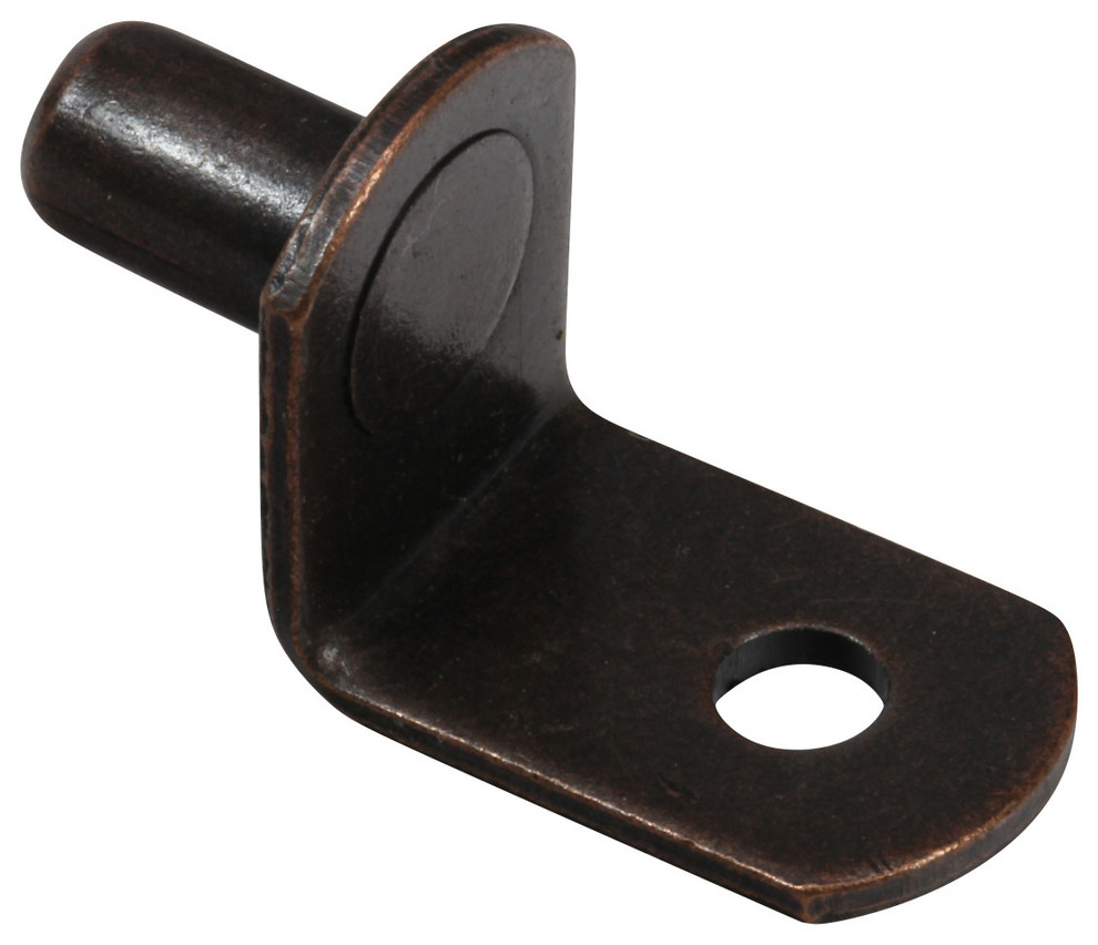 1/4" L-Shaped Shelf Support with Hole, Antique Copper, 25 - Traditional ...