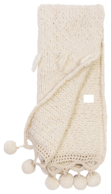 Anya, Ivory, Throw - Scandinavian - Throws - by Amity Home | Houzz