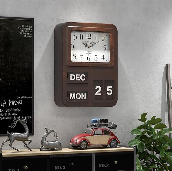 Etro Calendar Wall Clock with Hidden Safe., Battery Operated ...