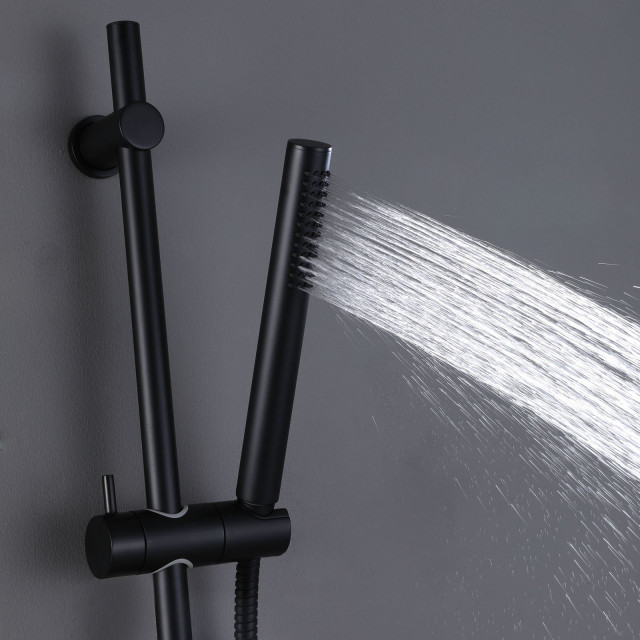 Wall Mounted Handheld Shower with Slide Bar-Less Rough-in Valve ...