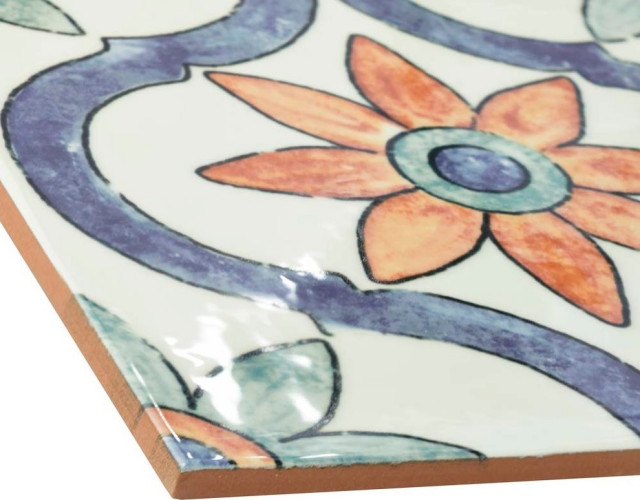 Bourges Ceramic Wall Tile, Arco, Sample - Mediterranean - Wall And ...