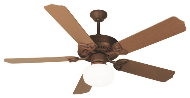 Craftmade 52" Outdoor Patio Ceiling Fan Kit, Rustic Iron - Traditional ...