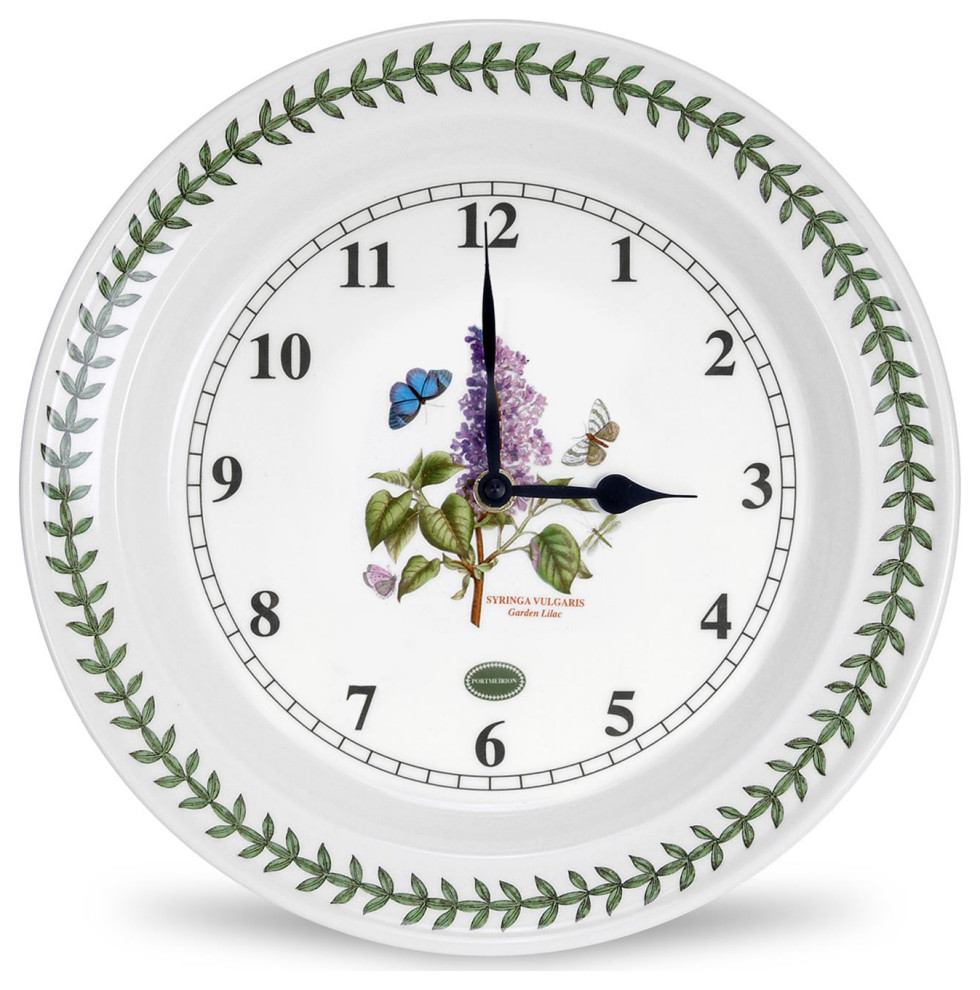 Portmeirion Botanic Garden Kitchen Wall Clock - Lilac - Contemporary ...