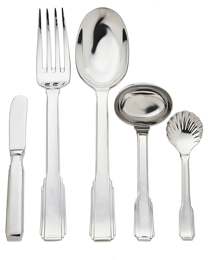 Ricci Argentieri 5-Piece Hostess Set Art Deco - Contemporary - Flatware ...