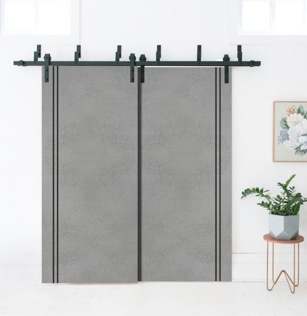 Slab Barn Door Panel | Planum 0016 Concrete with | Sturdy Finished, 36 ...