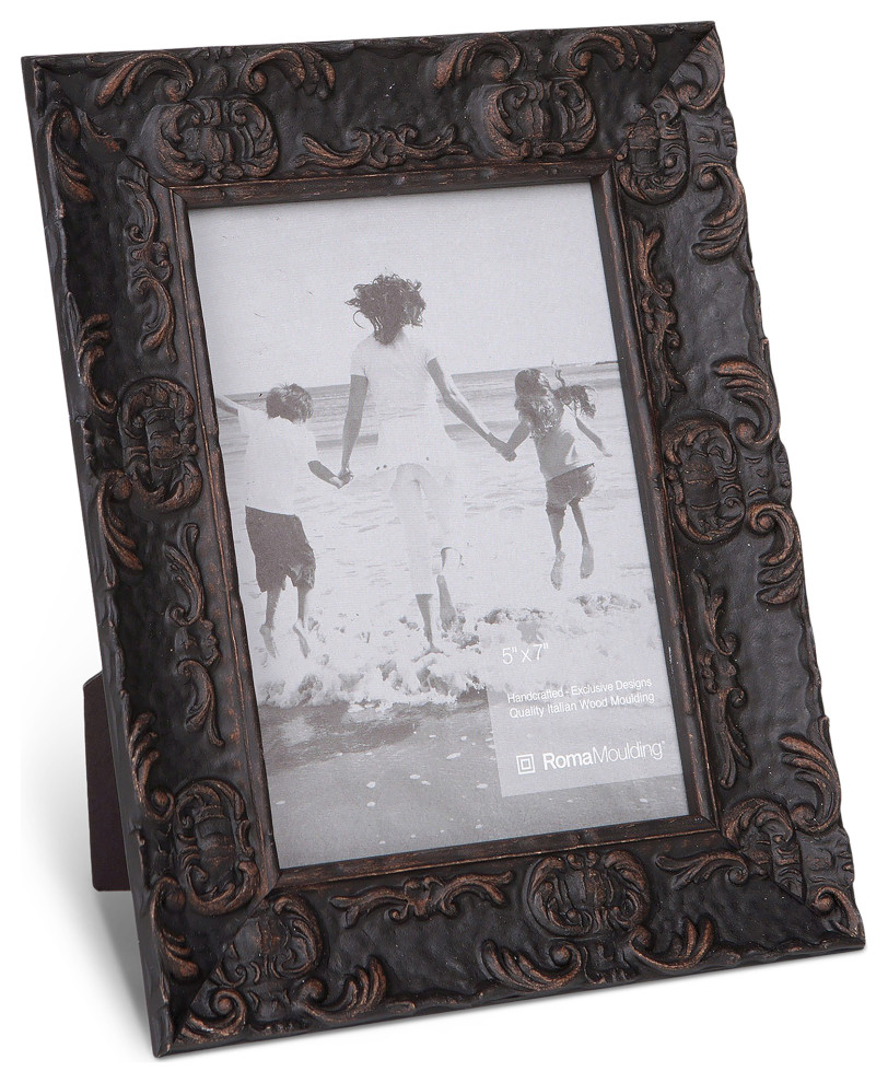 Rustic Black Medium Width Table Top Frame, 4" x 6" - Traditional ...