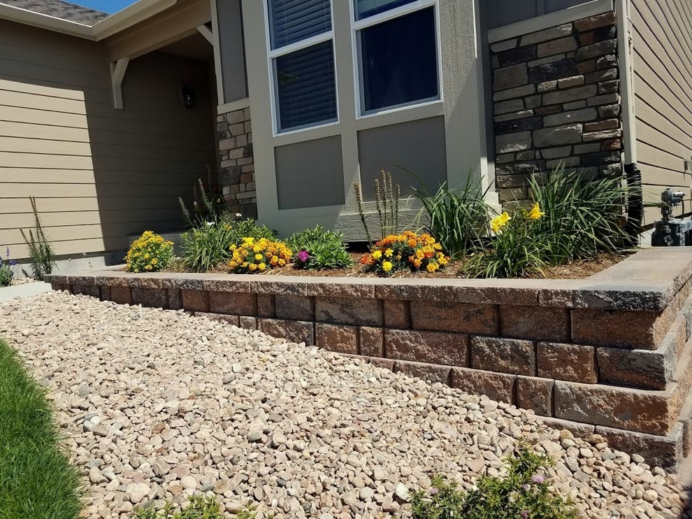 Block Flower Bed - Traditional - Landscape - Denver - by Landscaping ...