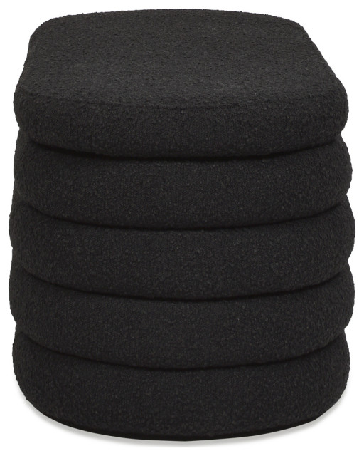 Fuji 49" Upholstered Oval Storage Bench - Contemporary - Accent And ...