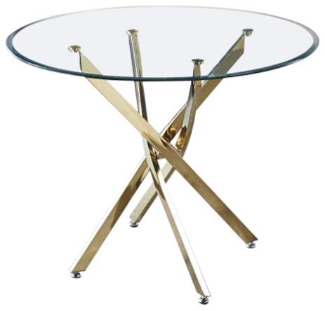 Bendina Round Dining Table Gold - Contemporary - Dining Tables - by ...