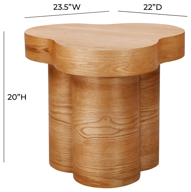 Dora Natural Oak Table, Side Table - Transitional - Side Tables And End ...