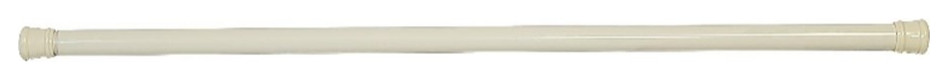 Adjustable Stainless Steel Shower Cream Curtain Rod in Bone 36-Inch to ...