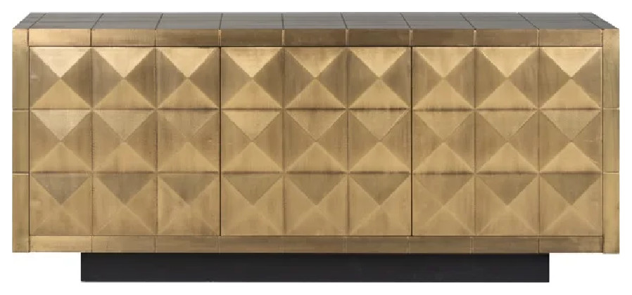 Gold Geometrical Patterned Sideboard, OROA Collada - Contemporary ...