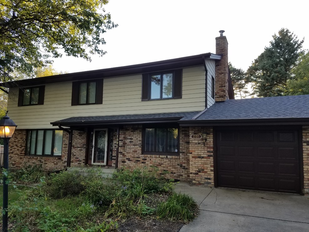 Siding/style color help with old multicolor brick