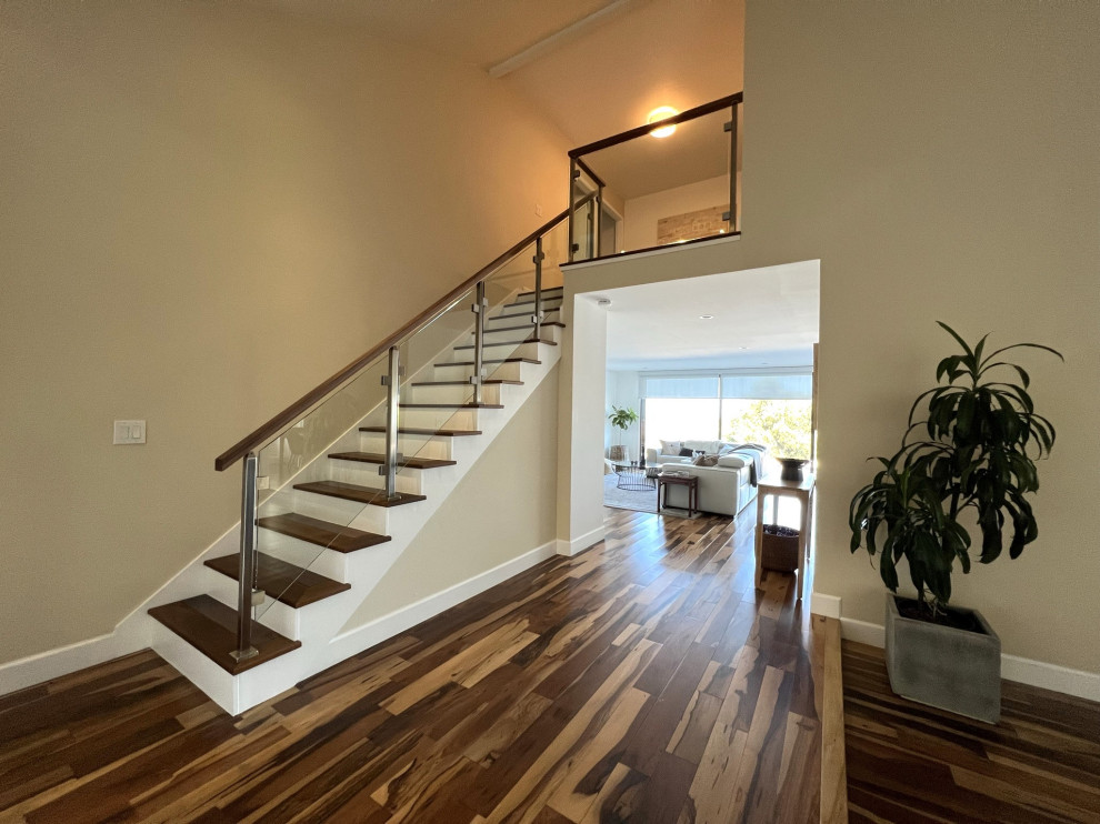 La Mesa Walnut Staircase - Contemporary - Staircase - San Francisco ...
