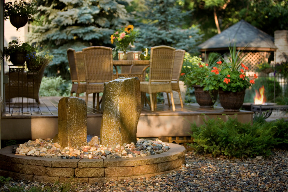 Basalt-Column Water Feature - Contemporary - Landscape - Minneapolis ...