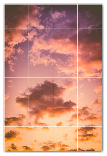 Clouds Ceramic Tile Wall Mural HZ500371, 24" Wide x 36" High ...