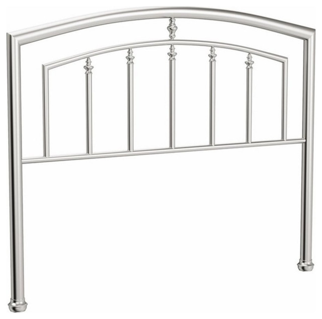Bowery Hill Metal Tubular Full Queen Spindle Headboard in Nickel ...