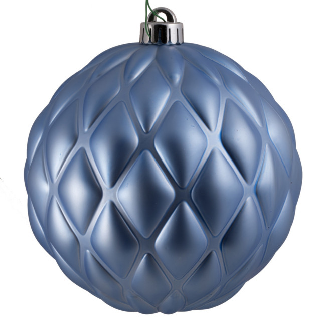6" Periwinkle Matt Round Pine Cone 4Bg - Contemporary - Christmas ...