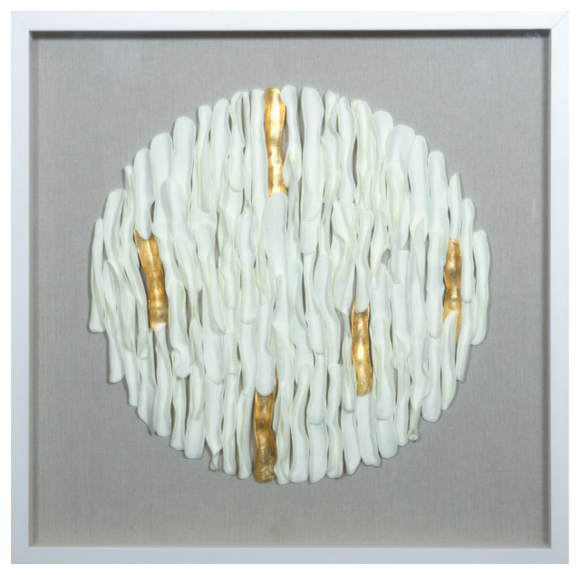 White Clay Shadow Box Wall Décor - Contemporary - Wall Accents - by ...