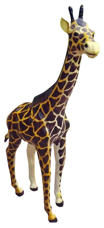 Handmade Paper Mache Giraffe Figurine, 22" - Contemporary - Decorative ...