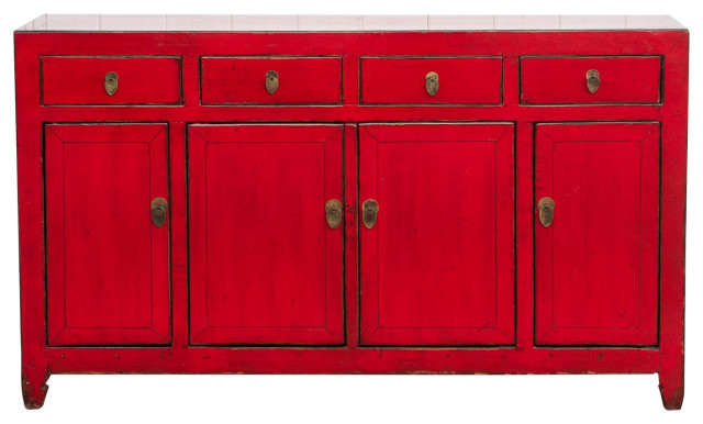 Chinese Ruby Red Sideboard Buffet - Asian - Buffets And Sideboards - by ...