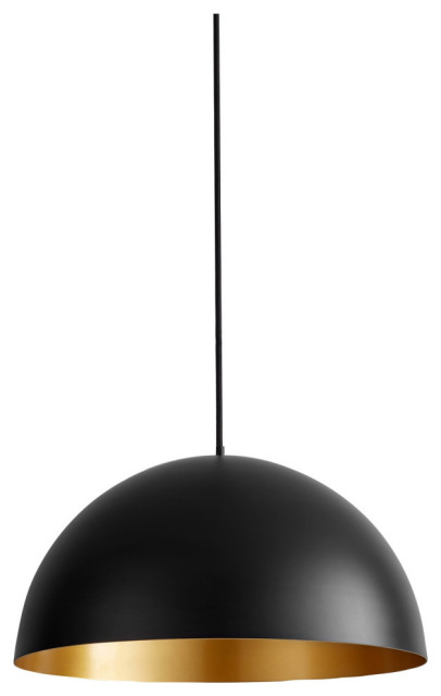Oxygen Lucci 16" 1-Light LED Pendant 3-20-1550, Black/Industrial Brass ...
