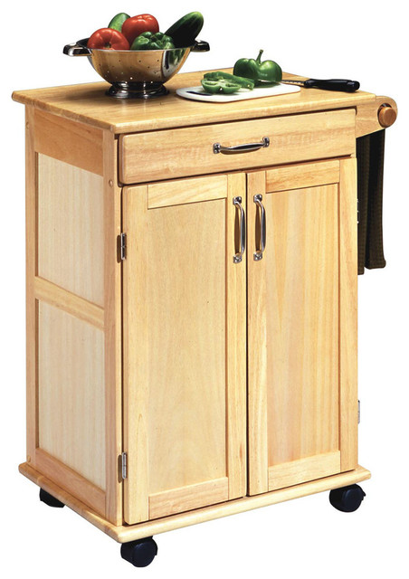 Homestyles General Line Wood Rolling Kitchen Cart in Brown ...
