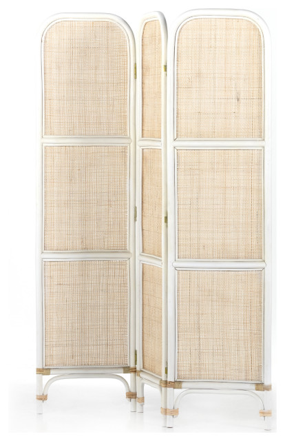 Sundara Rattan Screen, Ivory Rattan - Tropical - Screens And Room ...