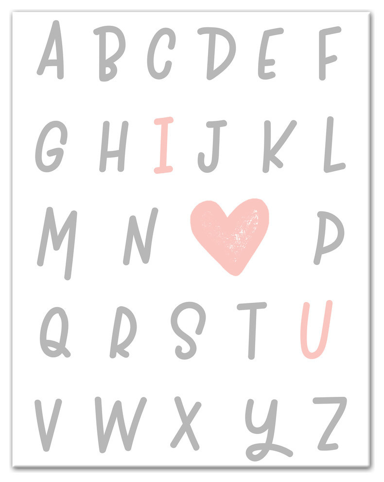 I Love You from A to Z 11x14 Canvas Wall Art, 11x14 - Contemporary ...
