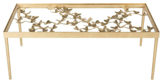 Butterfly Coffee Table, Gold Leaf - Midcentury - Coffee Tables - by ...
